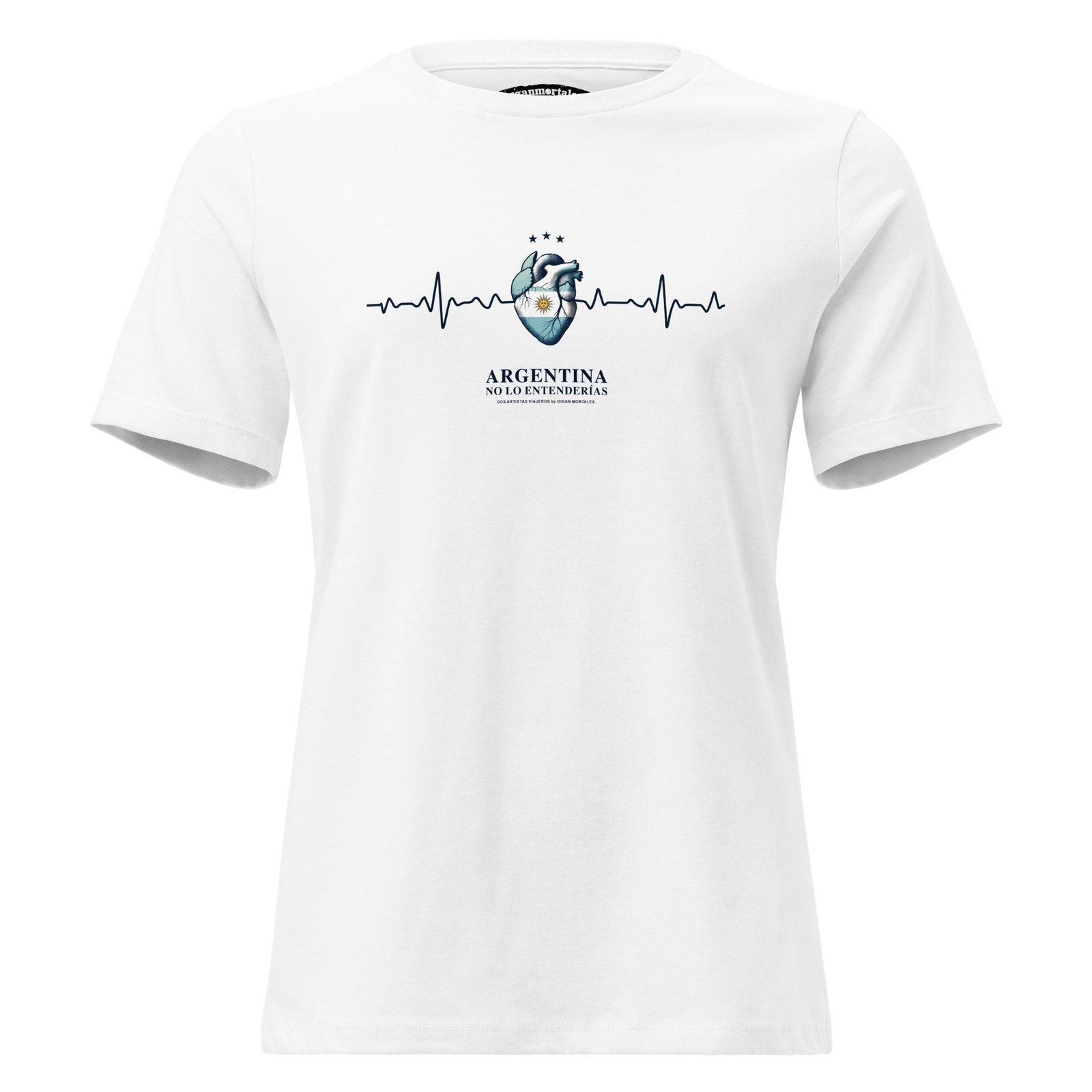 Remera mujer - Electrocardiograma emocional by Dos Artistas Viajeros ...